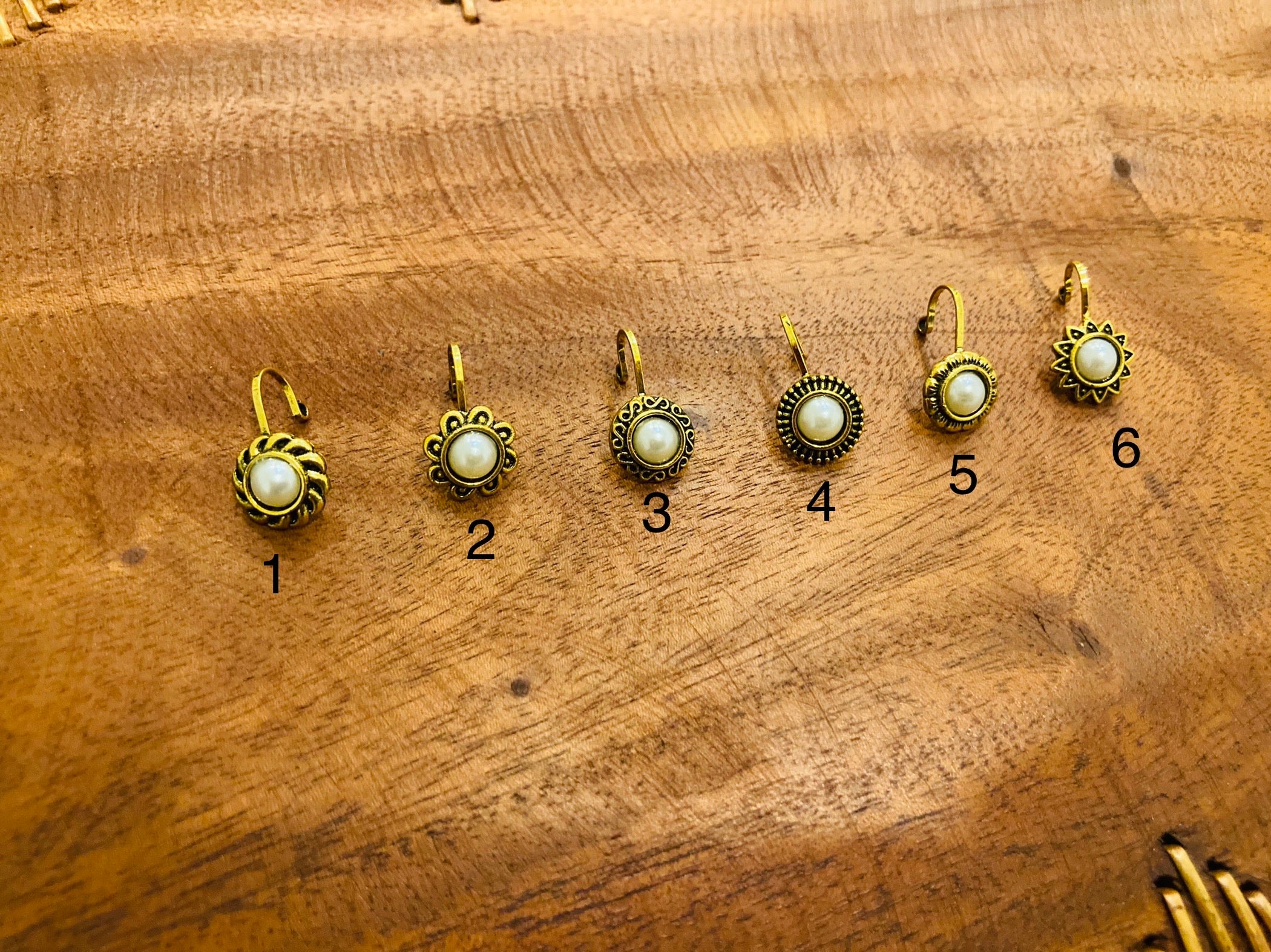 Pearl studded non pierced nose pin -Golden – PencilboxShopUSA